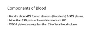 BLOOD group and components of blood .pptx