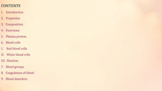 BLOOD PHYSIOLOGY AND BLOOD DISORDERS.... | PPTX