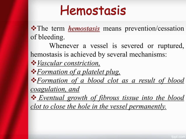 Blood coagulation-hemostasis | PPT