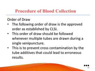 Blood sample collection procedurdures info | PPT | Free Download