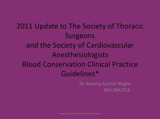 Blood conservation-clinical-practice-guidelines | PPSX