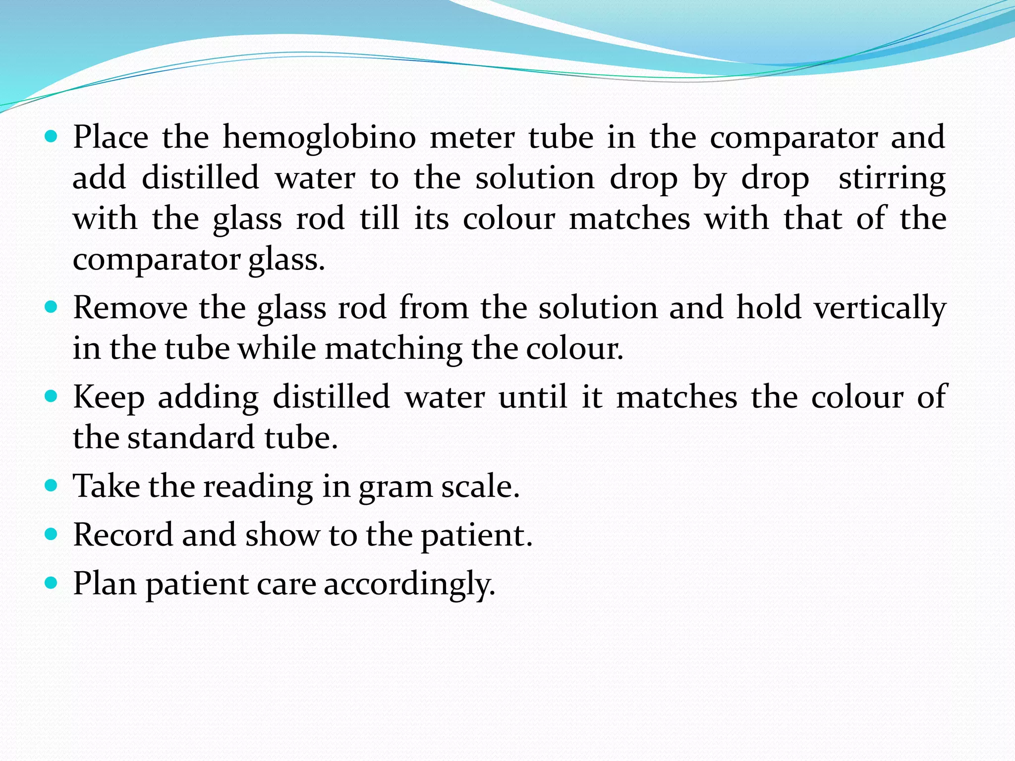 Blood haemoglobin estimation | PPTX