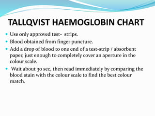 Blood haemoglobin estimation | PPTX