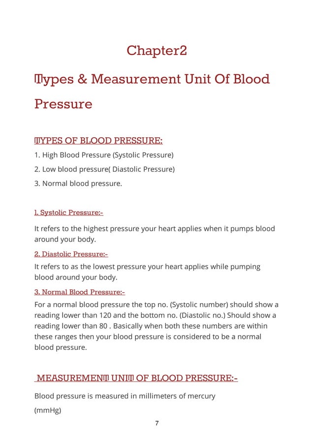 Blood pressure-causes-symptoms-types | PDF