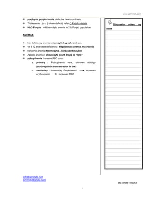 Blood Sample Chapter Key Notes | PDF
