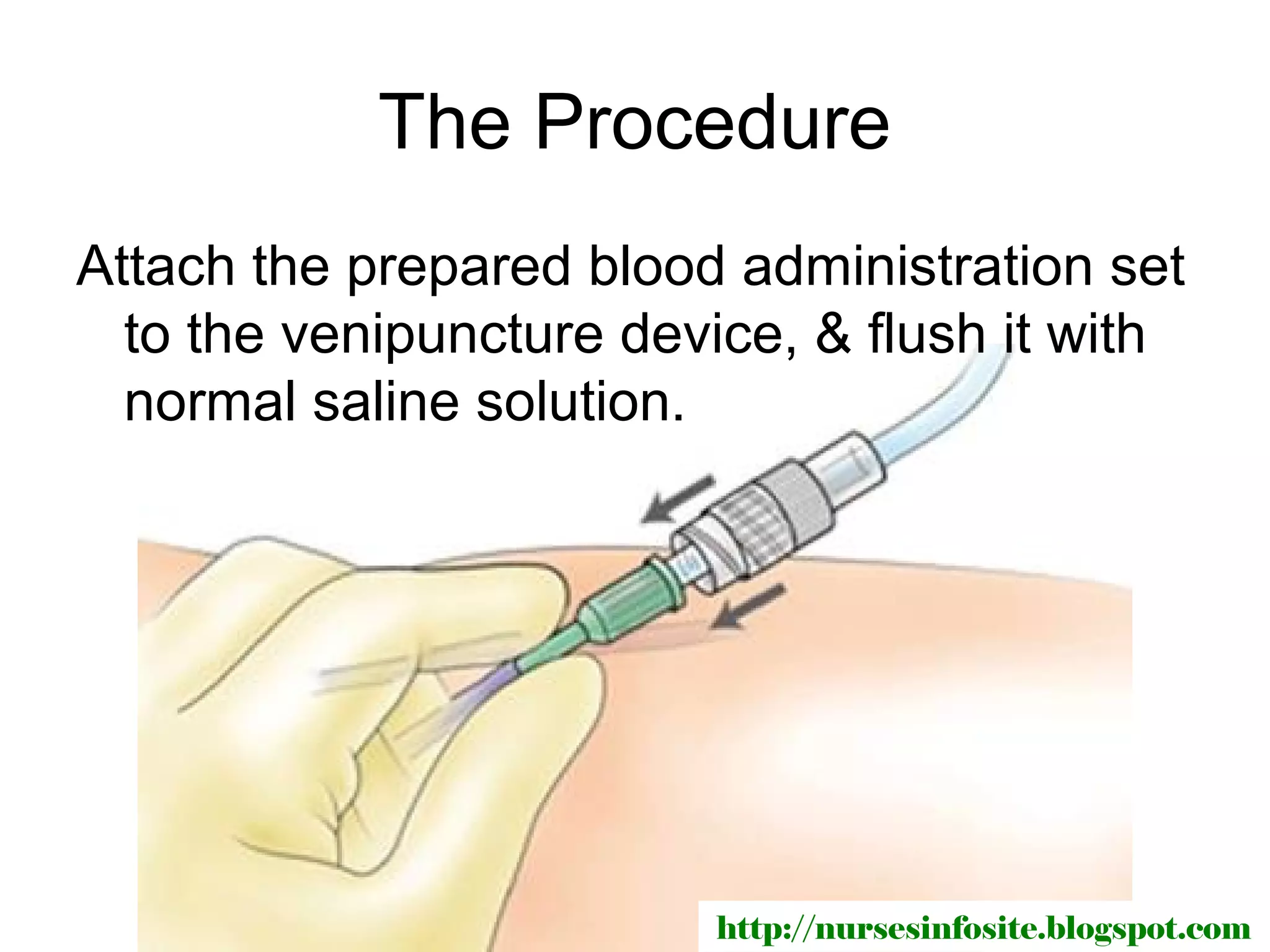 Blood Transfusion (a nursing procedure) by www.nursesinfosite.blogspot.com
