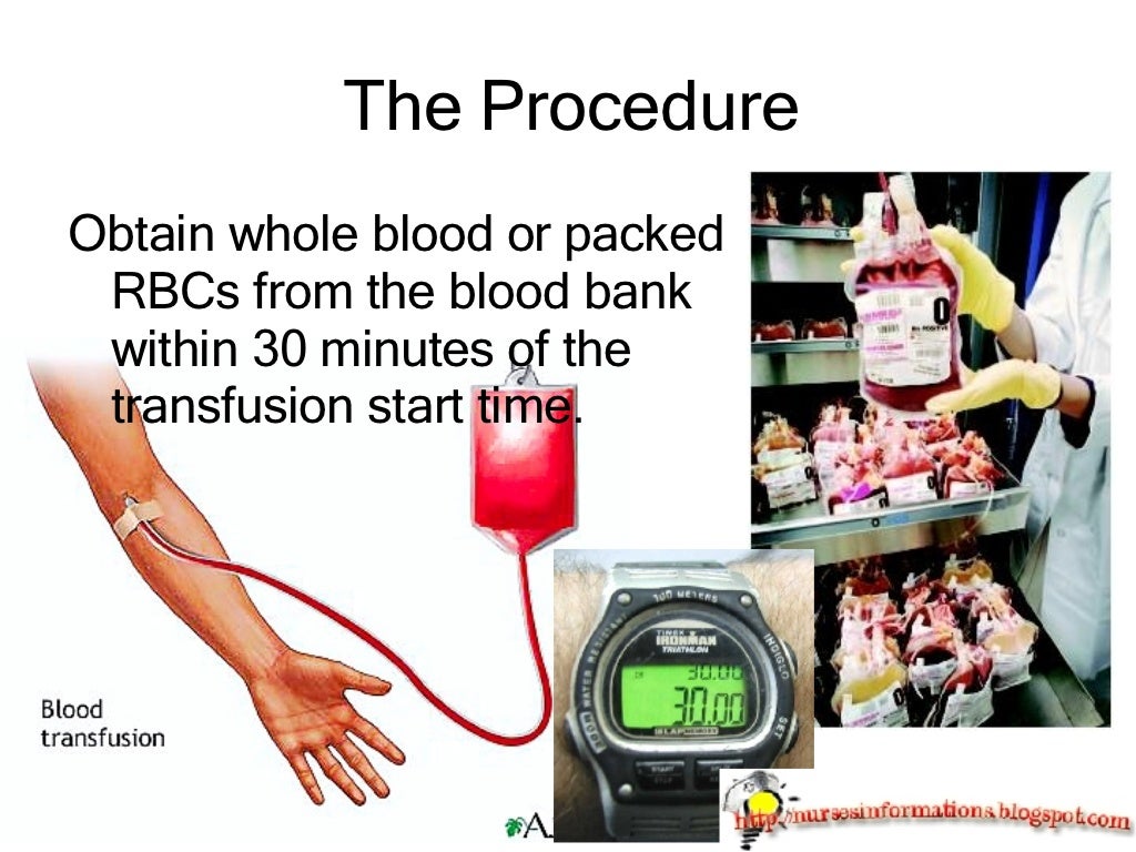 Blood Transfusion (a nursing procedure) by www.nursesinfosite.blogspo…