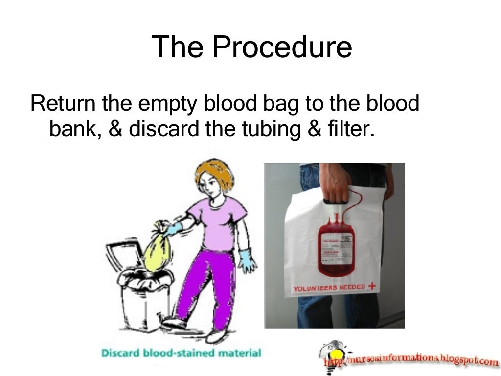 Blood Transfusion (a nursing procedure) by www.nursesinfosite.blogspo…