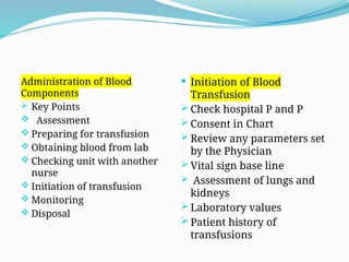 Blood-transfusion (NURSING) 2ND SEMESTER | PPTX
