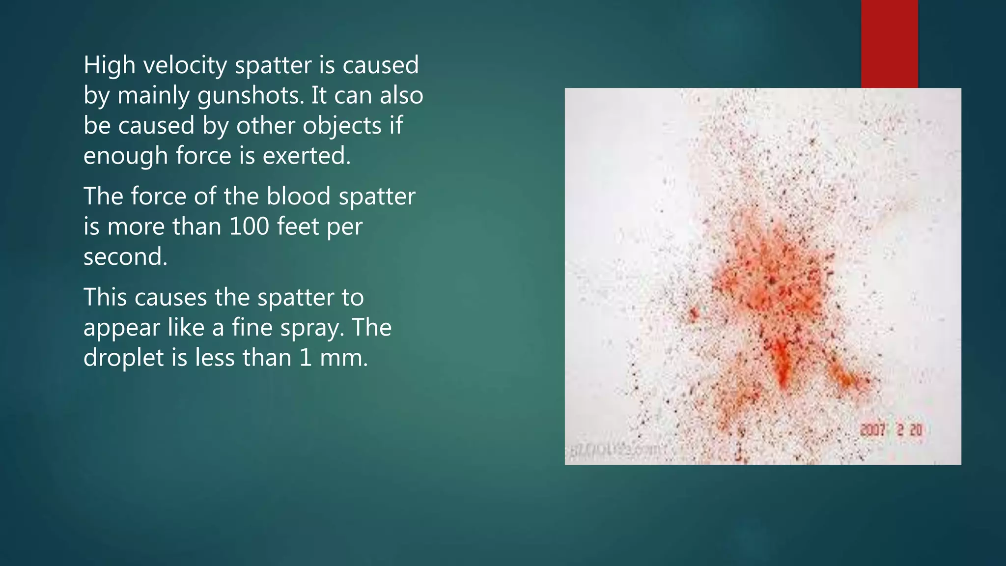 Bloodstain pattern analysis | PPTX