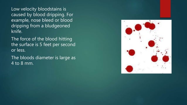 Bloodstain pattern analysis | PPTX | Blood Disorders | Diseases and Conditions