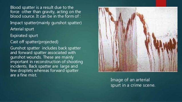 Bloodstain pattern analysis