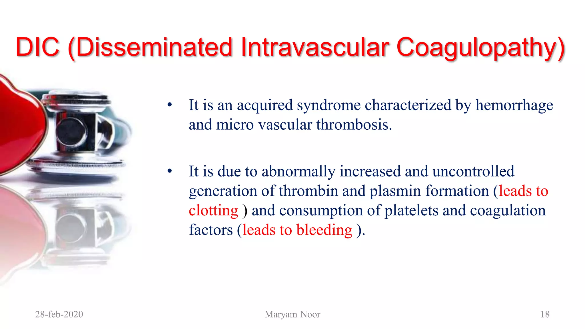 Thrombocytopenia, DIC & Hemophilia and Nursing Care For Blood ...