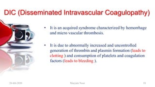 Thrombocytopenia, DIC, Hemophilia and Nursing Care For Blood ...