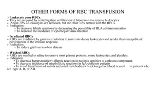 BLOOD COMPONENTS AND BLOOD TRANSFUSION. .pptx