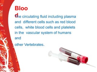 Types of blood cells ,plasma ,its anatomy | PPT