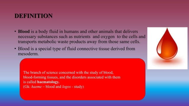 Blood Anatomy and Physiology | PPTX