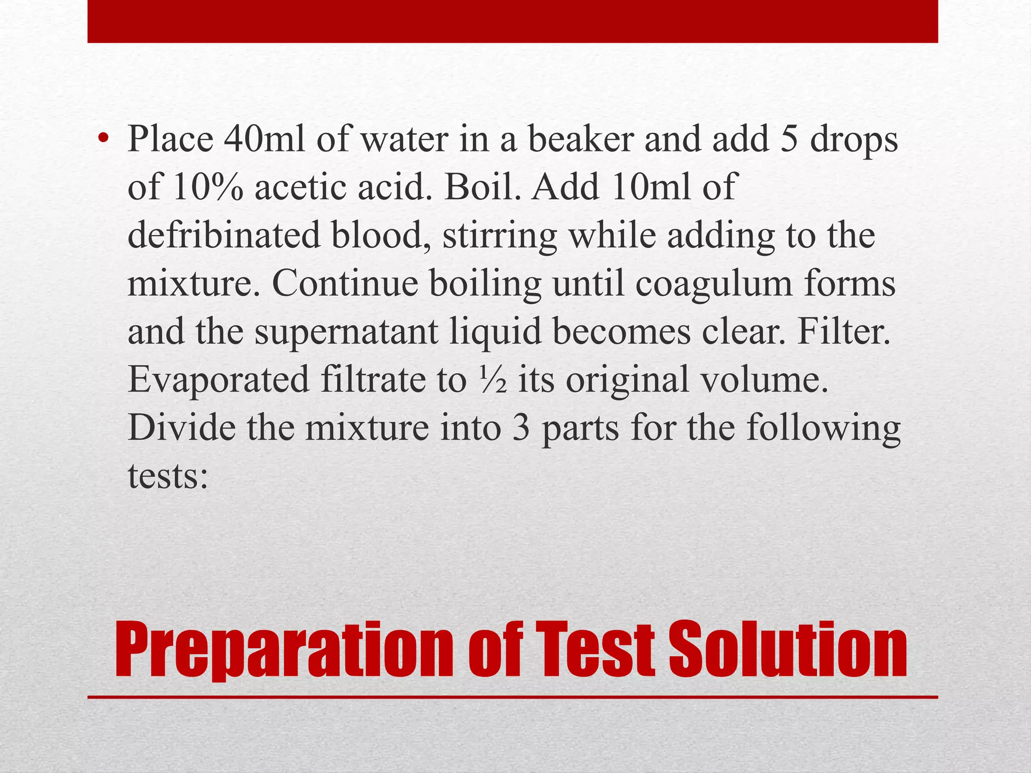 Blood and blood analysis | PPTX