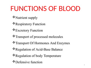 Blood and Blood cells, composition of blood.pptx