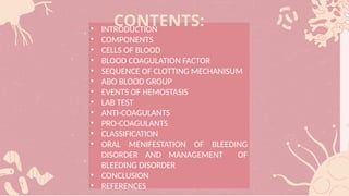 BLOOD AND BLOOD CLOTTING FACTOR WITH DISEASES.pptx