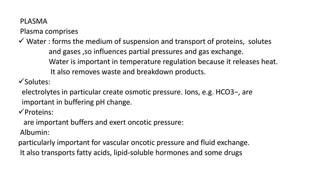 BLOOD AND BLOOD COMPONENT- introduction to blood physiology | PPT