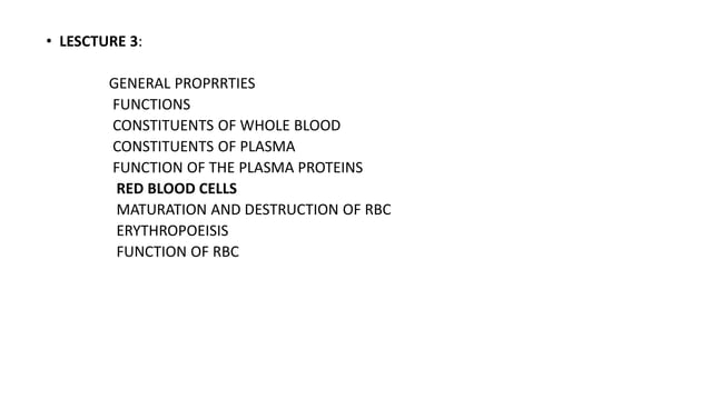 BLOOD AND BLOOD COMPONENT- introduction to blood physiology | PPT