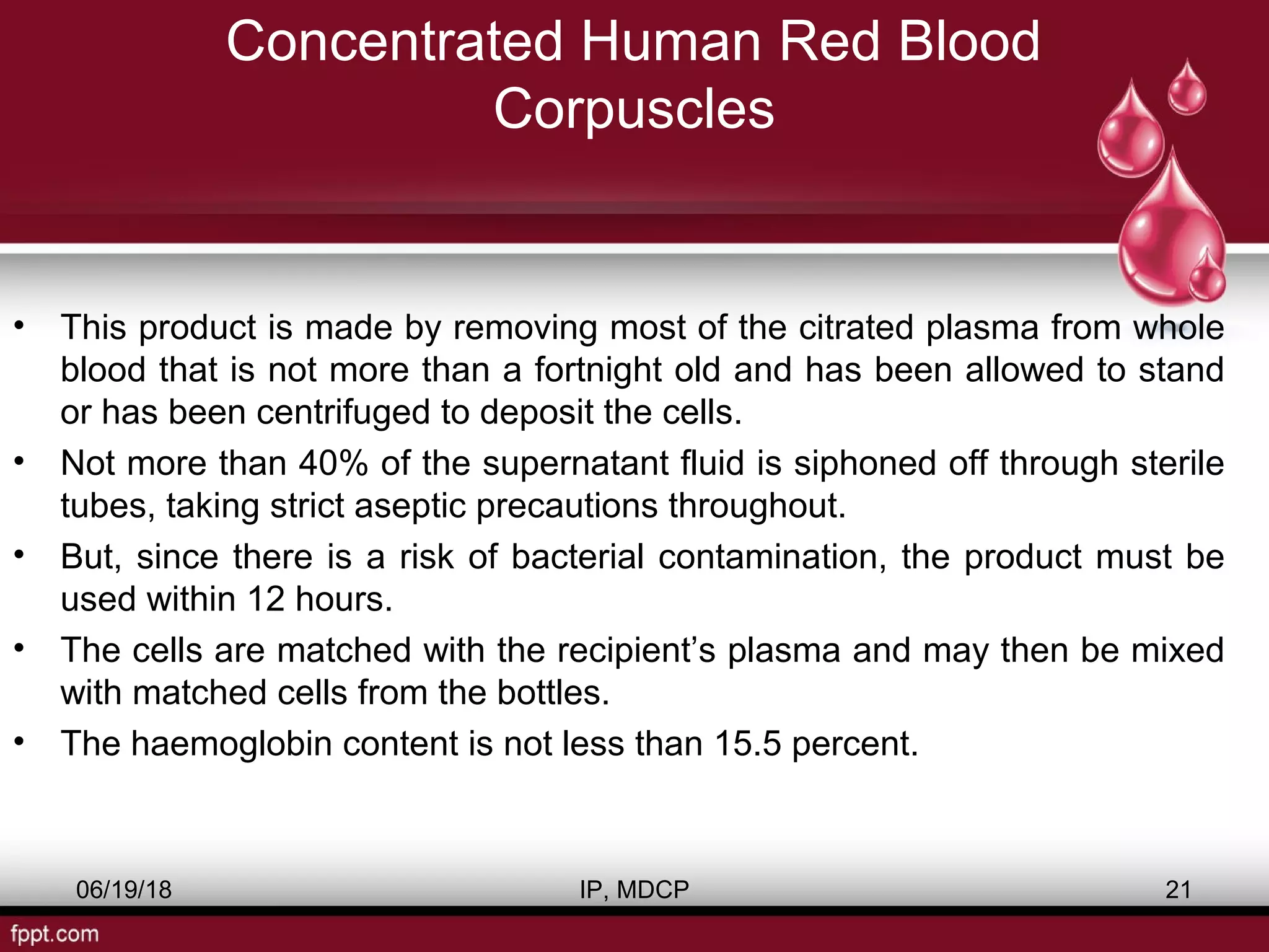 Blood and blood related products | PPT