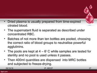 Blood and blood related products | PPT