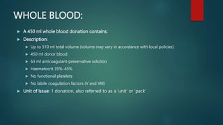 Blood and different types of Blood Products.pptx