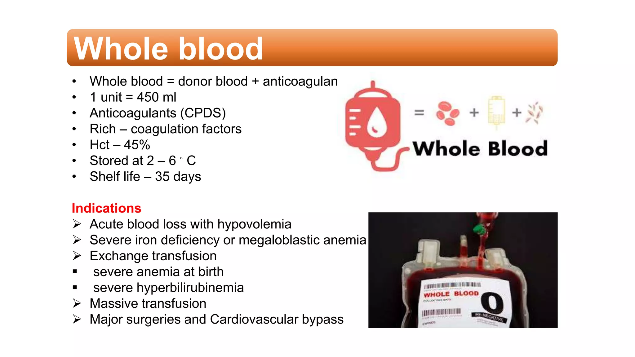 Blood and blood products presentation ppt | PPTX