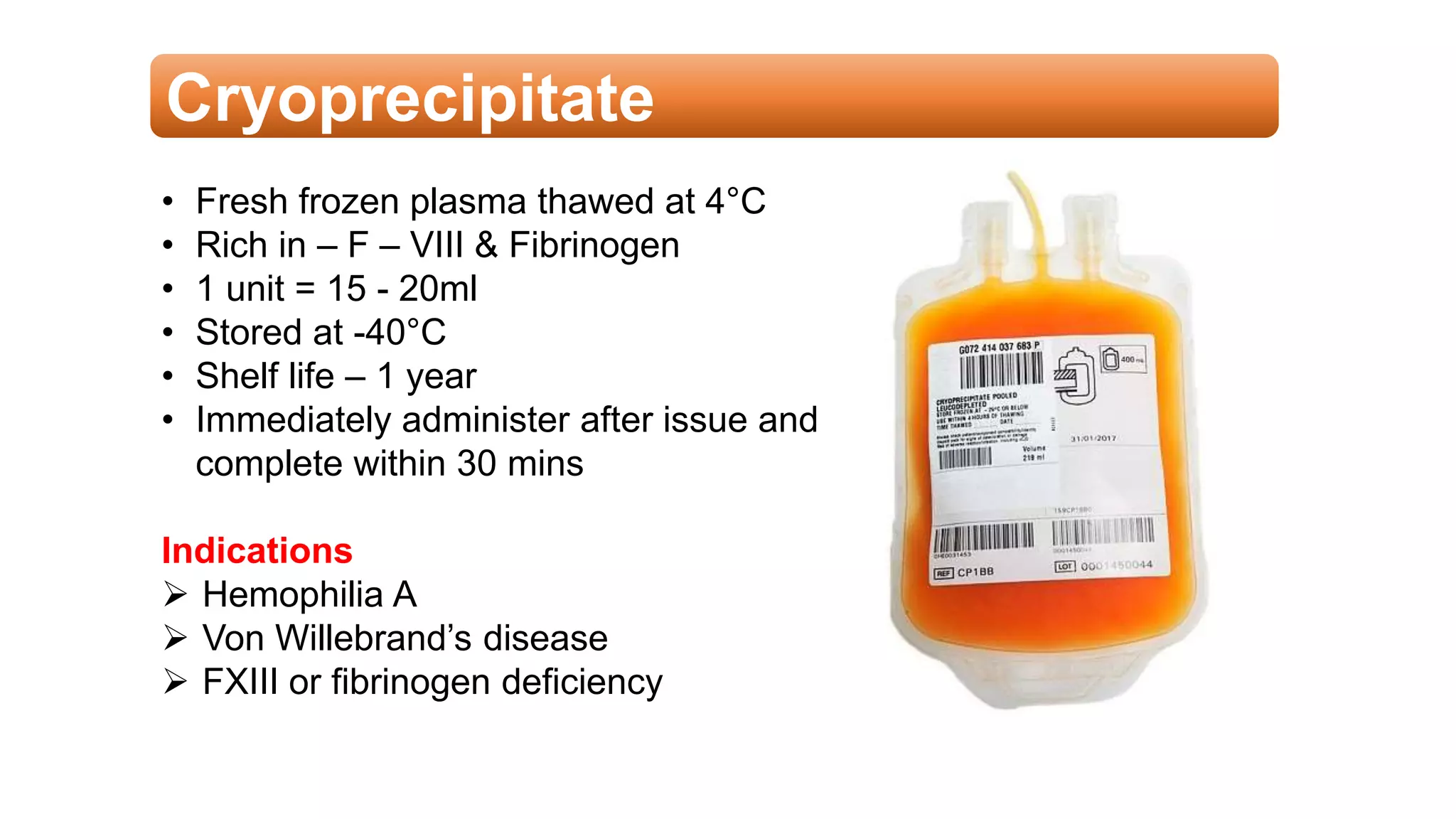 Blood and blood products presentation ppt | PPTX
