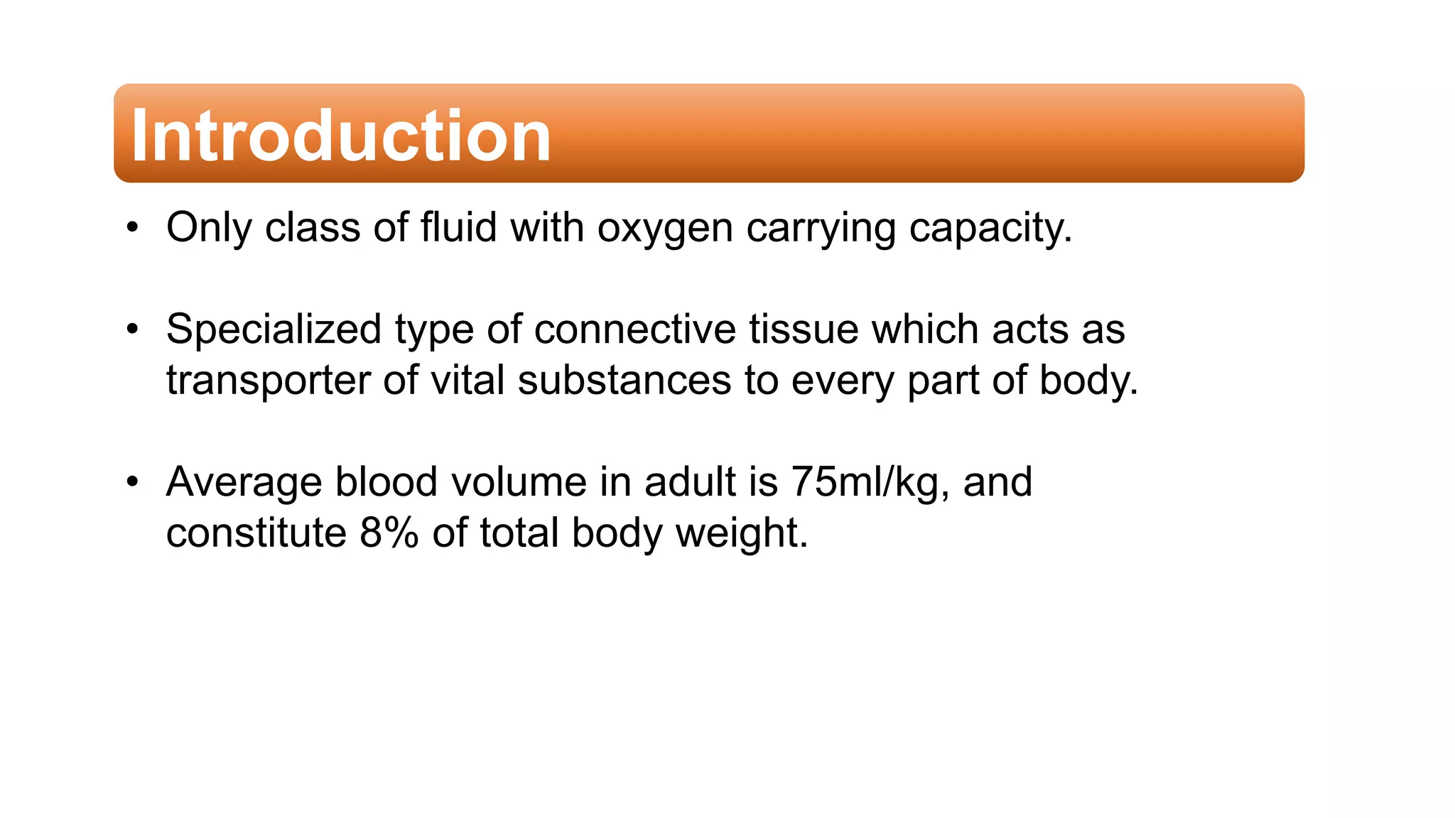 Blood and blood products presentation ppt | PPTX