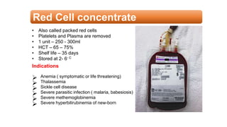 Blood and blood products presentation ppt | PPTX