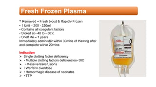 Blood and blood products presentation ppt | PPTX