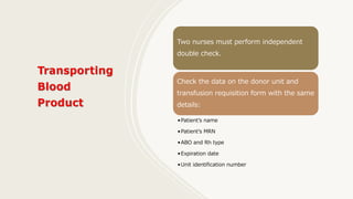 Blood and blood products safety | PPTX