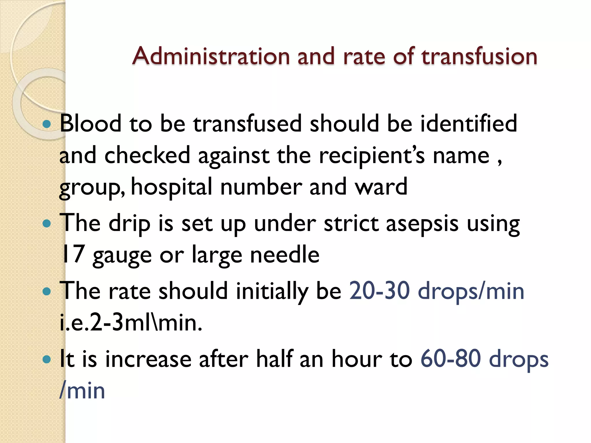 Blood and blood transfusion | PPTX