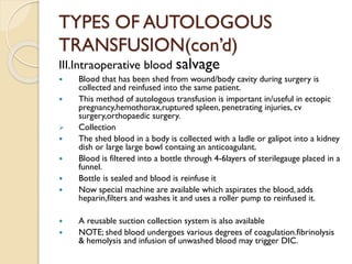 Blood and blood transfusion | PPTX
