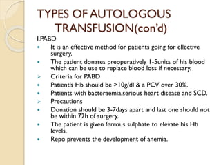 Blood and blood transfusion | PPTX