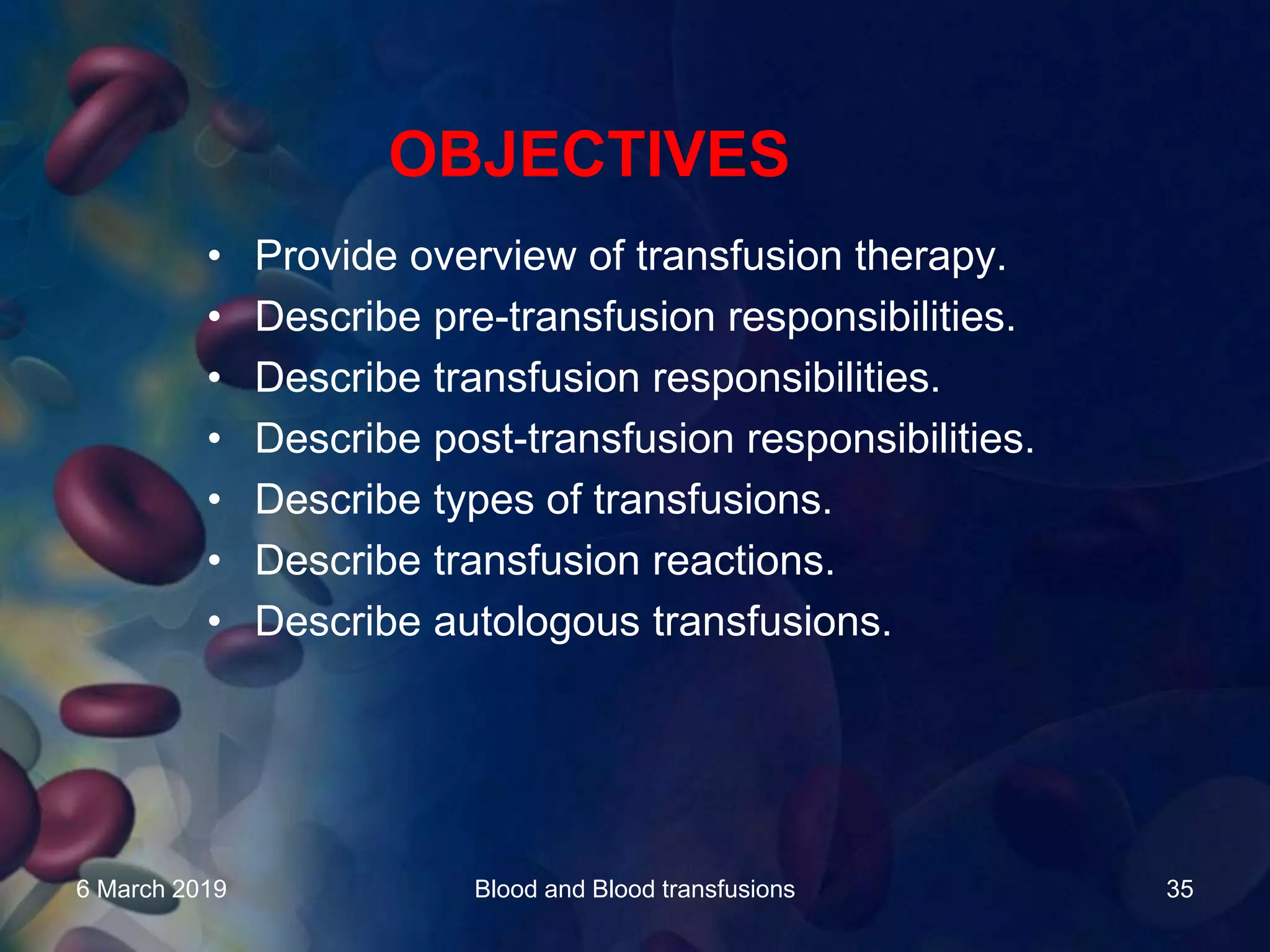 Blood and blood transfusion | PPT