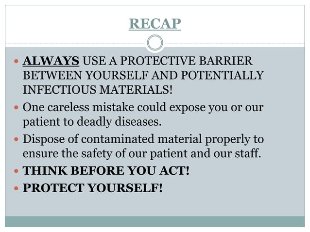 Blood and Body Fluid Spill Management | PPTX | First Aid | Injuries