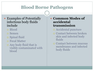 Blood and Body Fluid Spill Management | PPTX