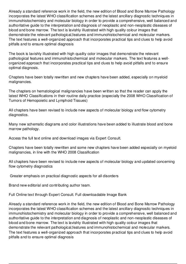 Blood and bone marrow pathology expert consult online and print 2e pdf