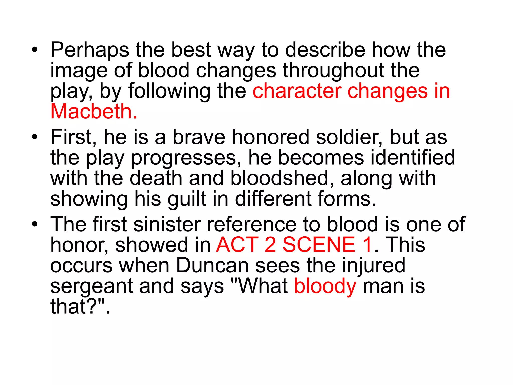 Blood and butchery in macbeth | PPTX