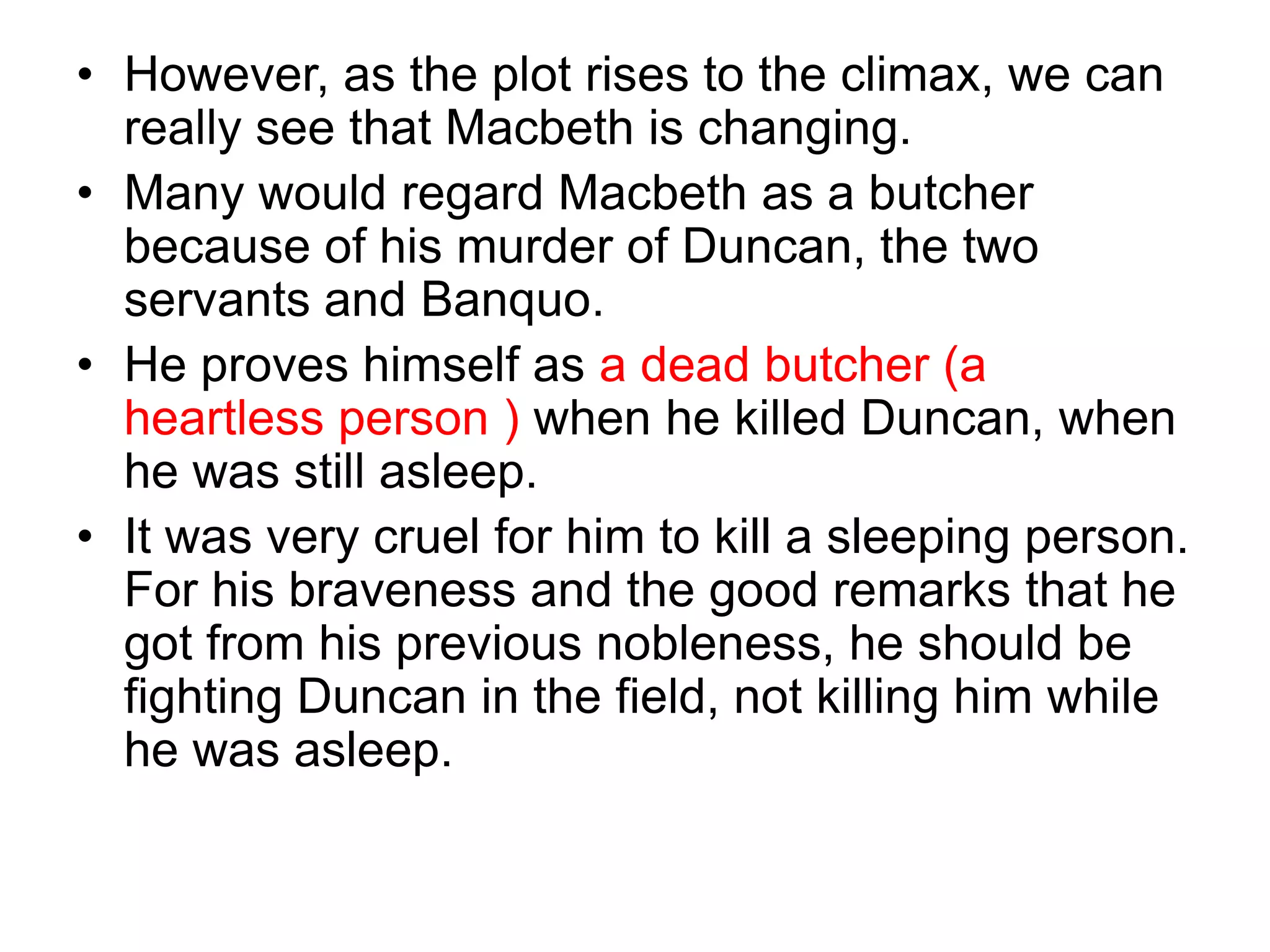 Blood and butchery in macbeth | PPTX