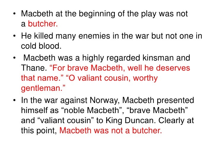 Blood and butchery in macbeth