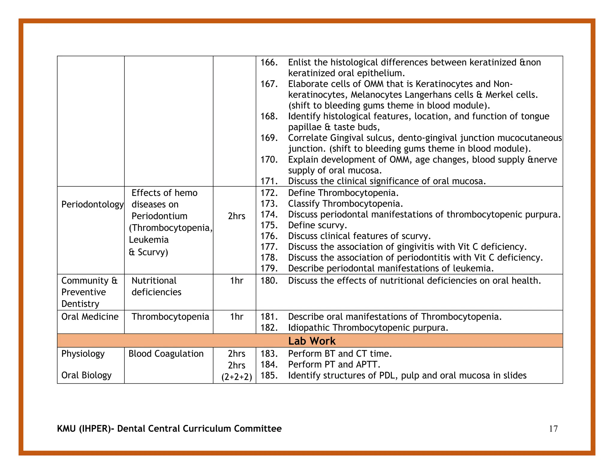 Blood and Immunology Module for First Year BDS | PDF