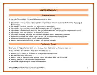 Blood and Immunology Module for First Year BDS | PDF