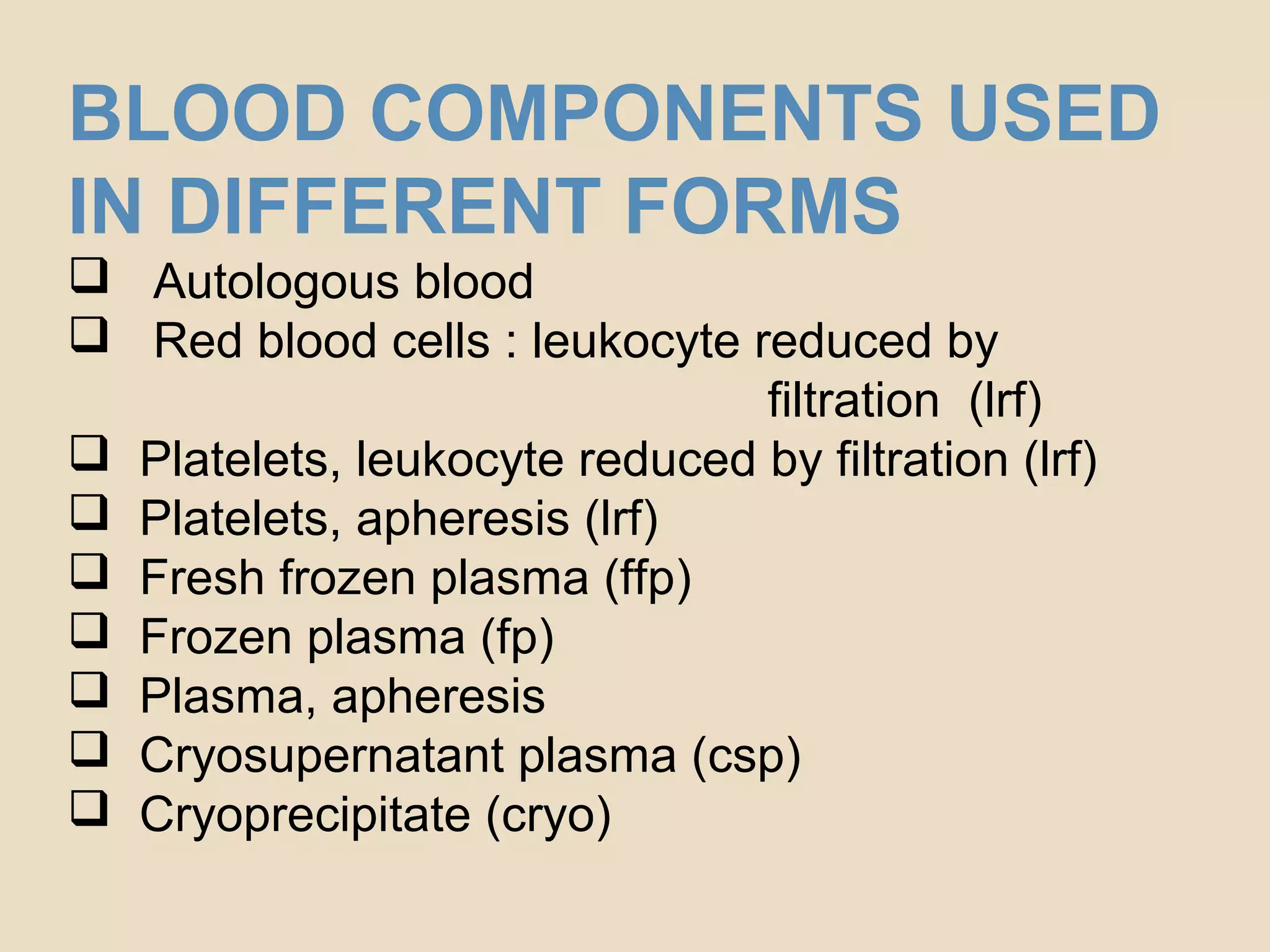 Blood and its components | PPT | Blood Disorders | Diseases and Conditions