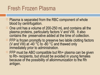 Blood and its components | PPT