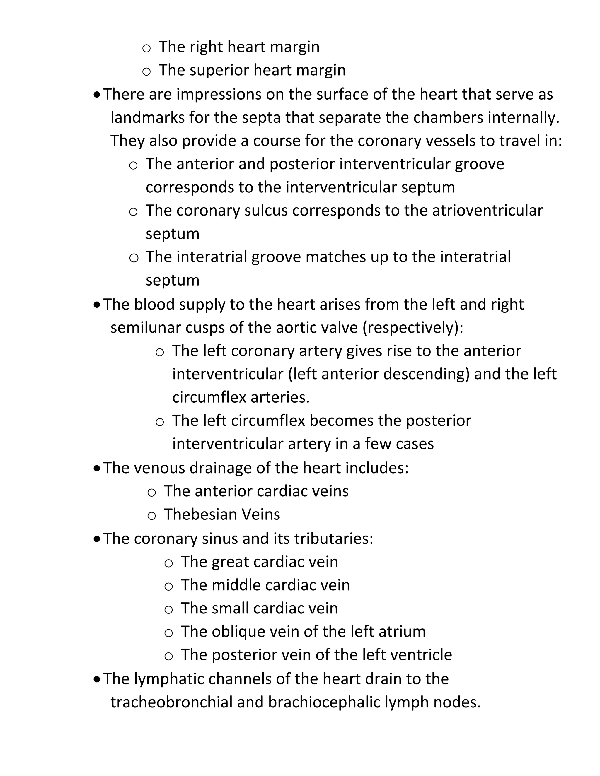 Blood and Nerve supply of the heart | PDF
